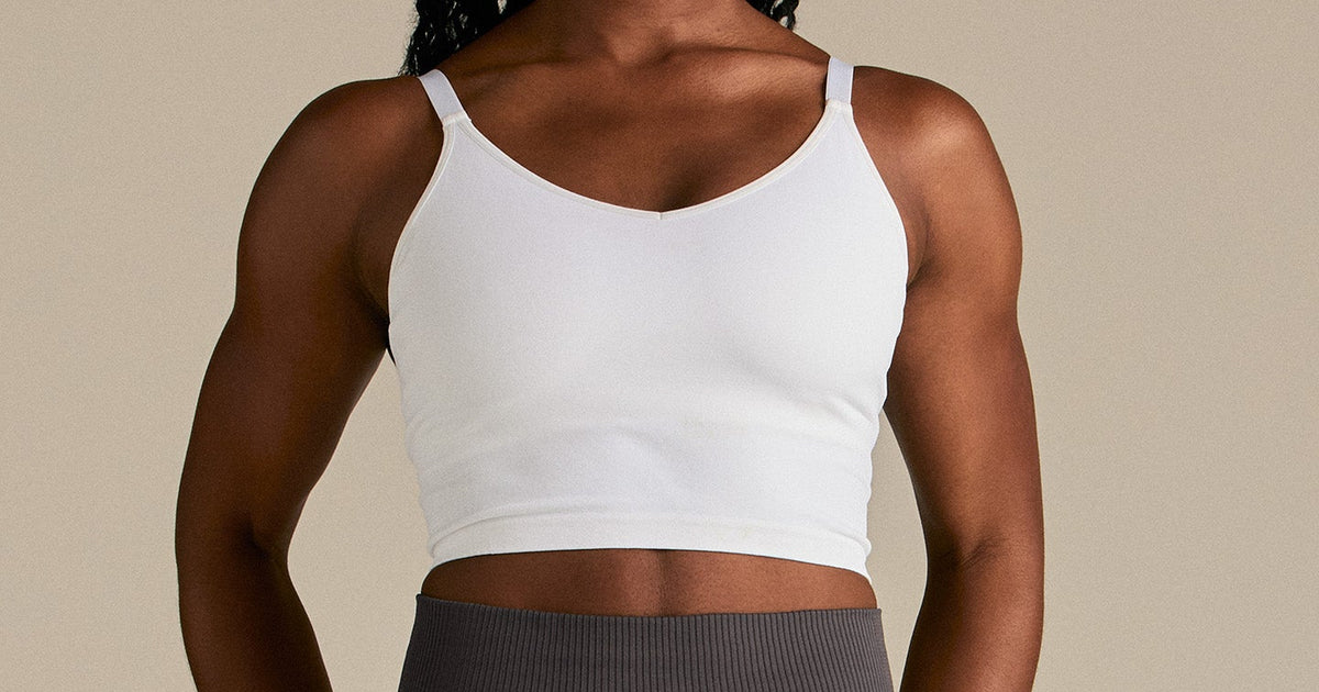 White Built-in-Bra Tank Top | Women's Best US
