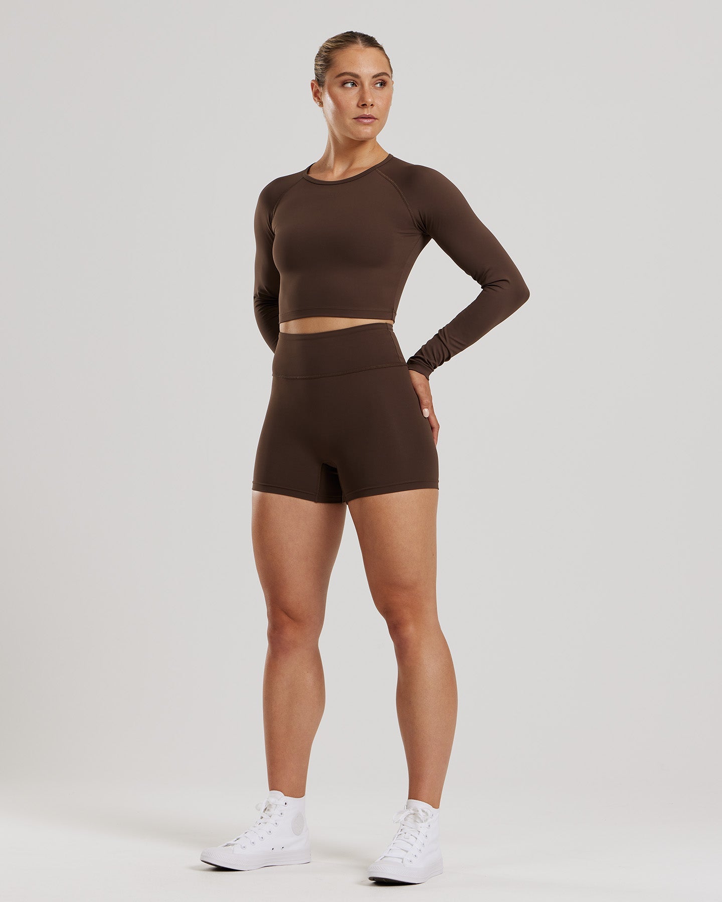 Women's Ultra High Waisted Shorts - Cocoa | Women's Best US