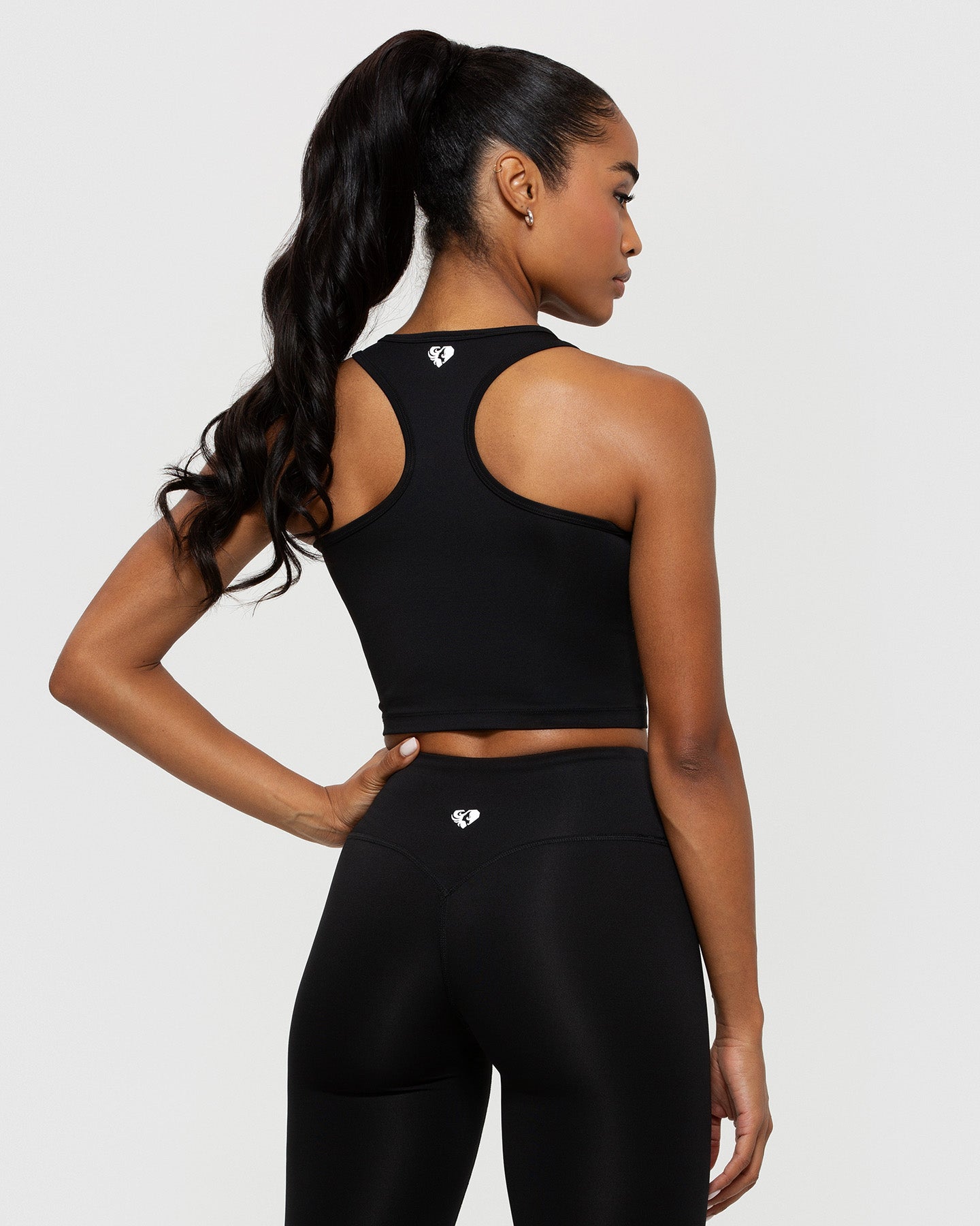 Black Cropped Tank Top - Women's - Racerback Design | Women's Best US